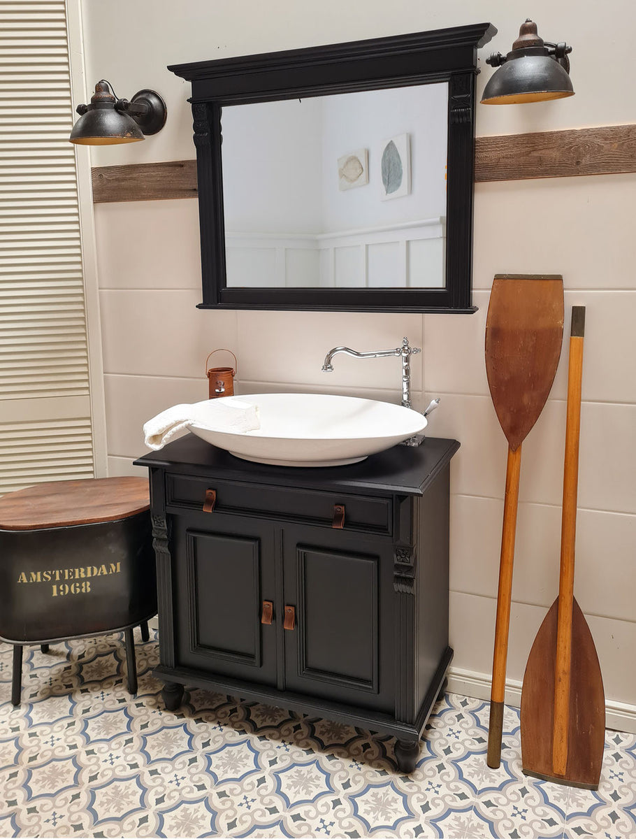 "Jaques" Landhaus-Waschtisch im Industrial-Loft-Style 80 cm breit ...